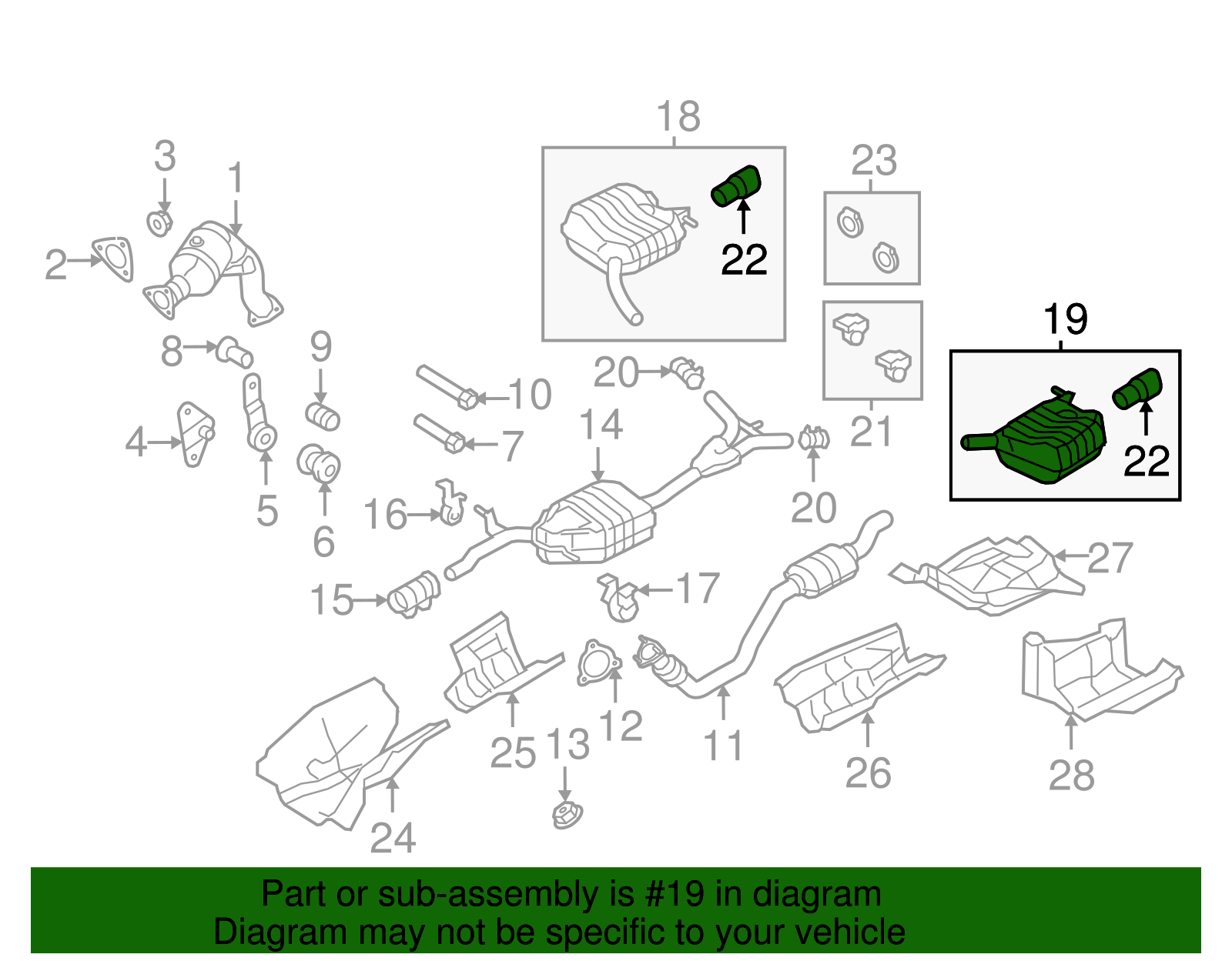 8K0-253-609-BP - Resonator 2009-2012 Audi A4 Quattro | Audi OEM Parts Guy