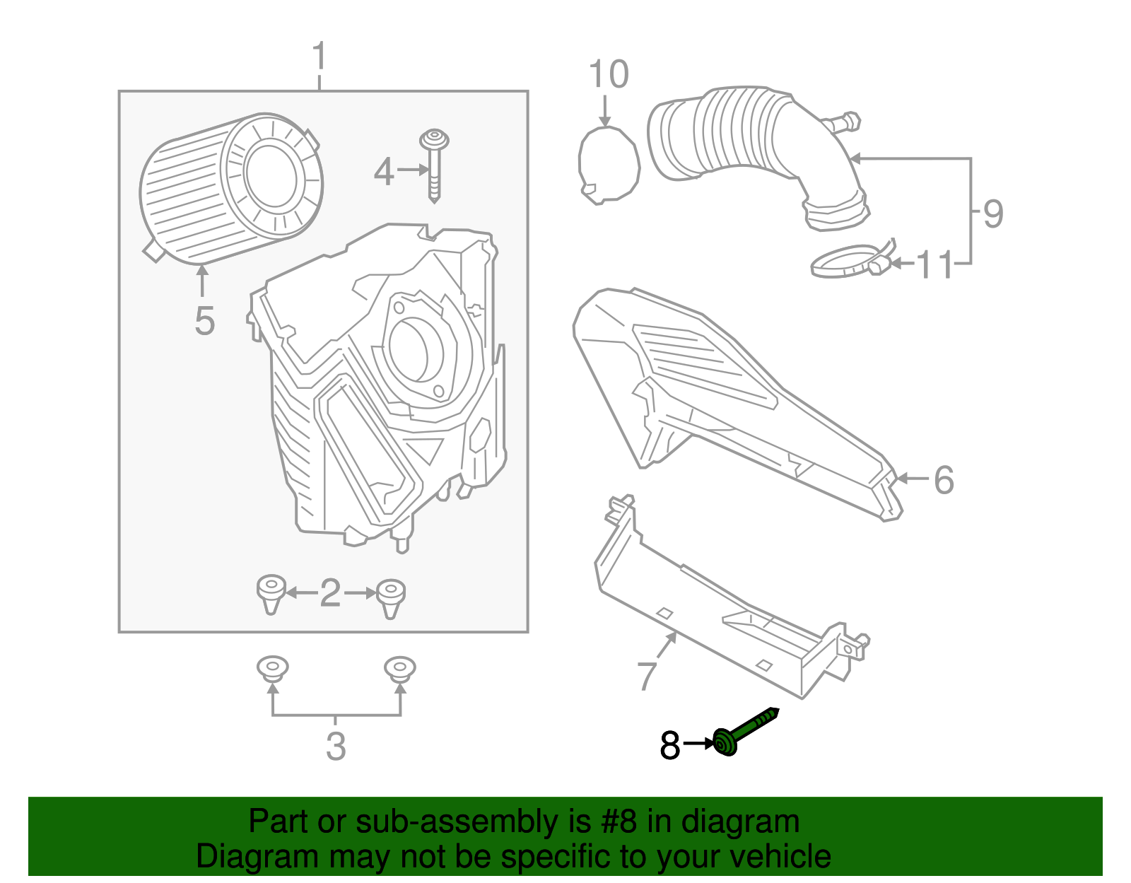 2012-2025 Audi Engine Air Intake Hose Bolt WHT-002-310 | Genuine Audi Parts