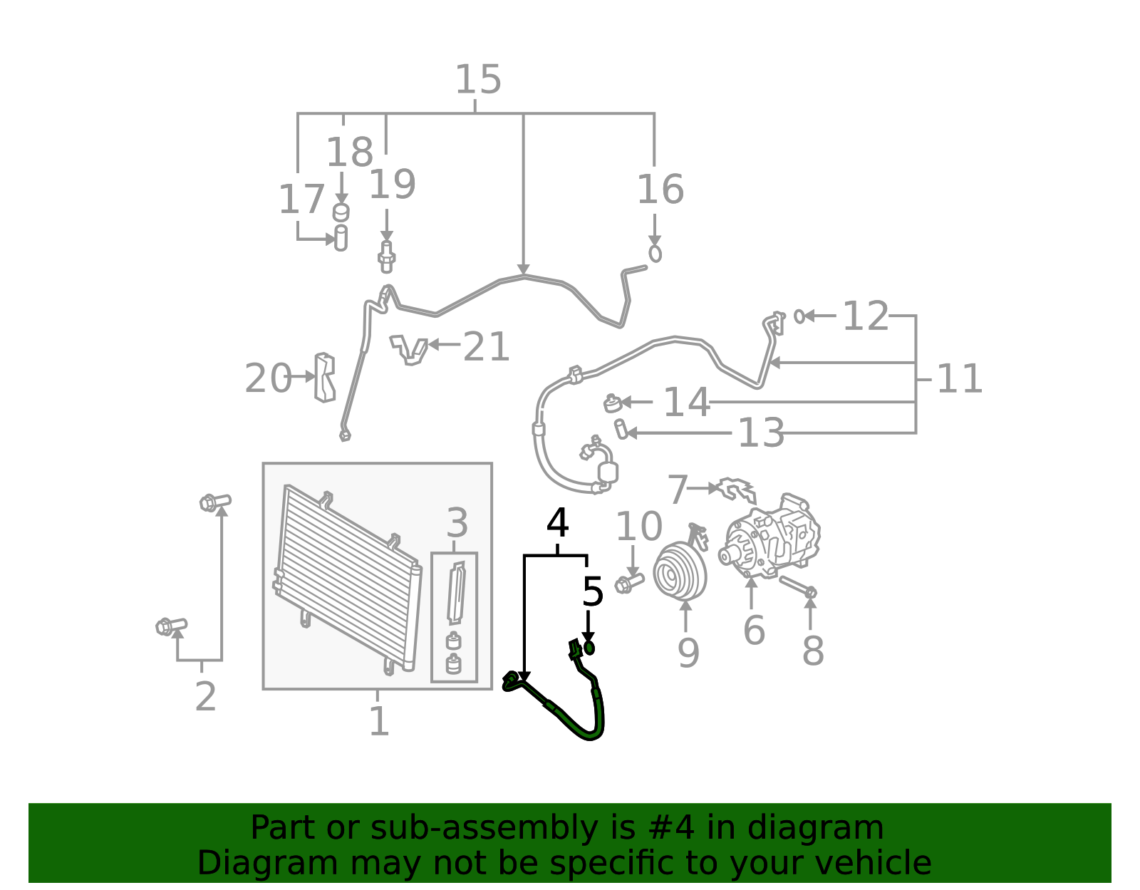 2009-2015 Toyota Venza Discharge Hose 88711-0T010 | MotorMotor
