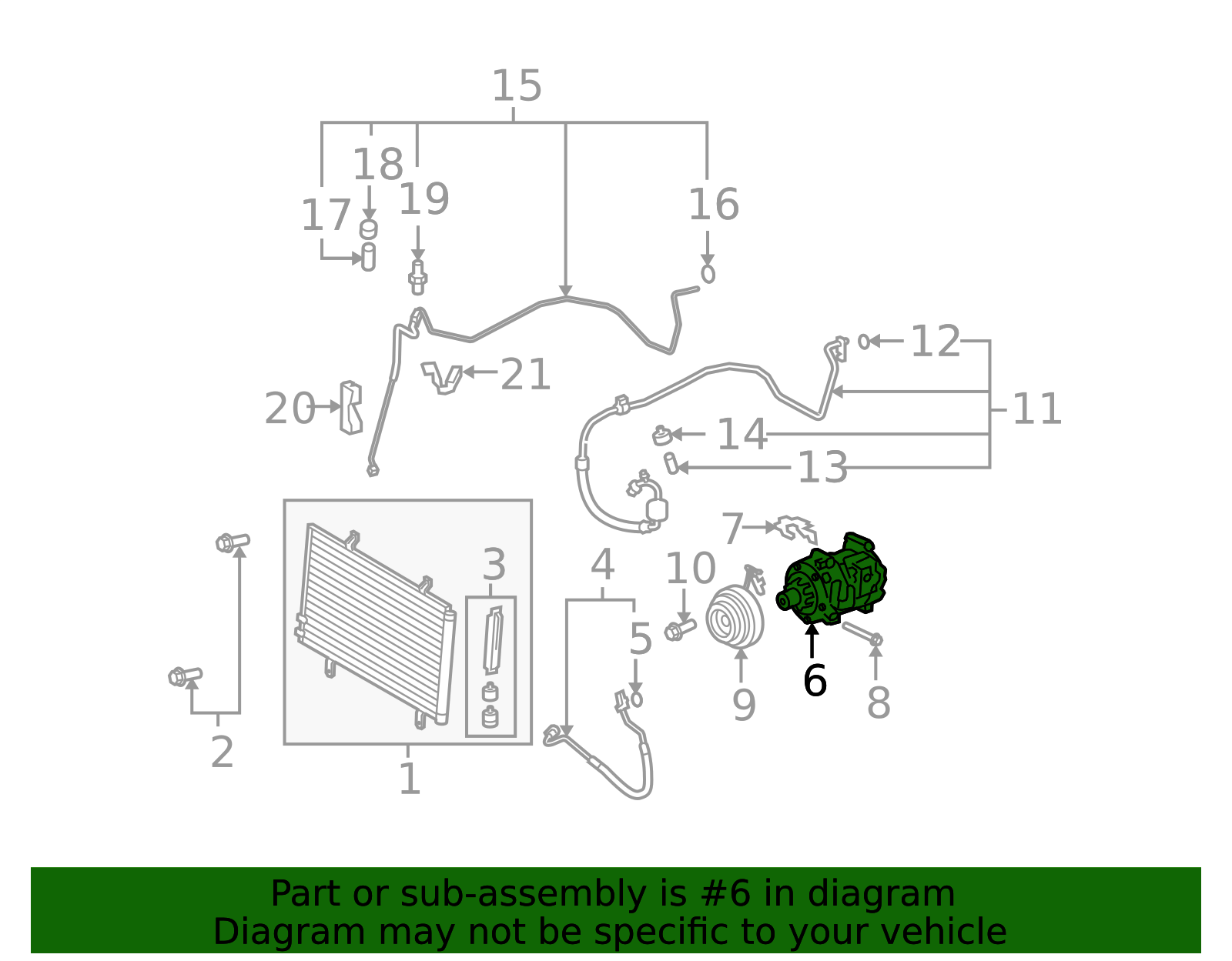 2009-2015 Toyota Compressor Assembly 88320-0T010 | Bam Wholesale Parts