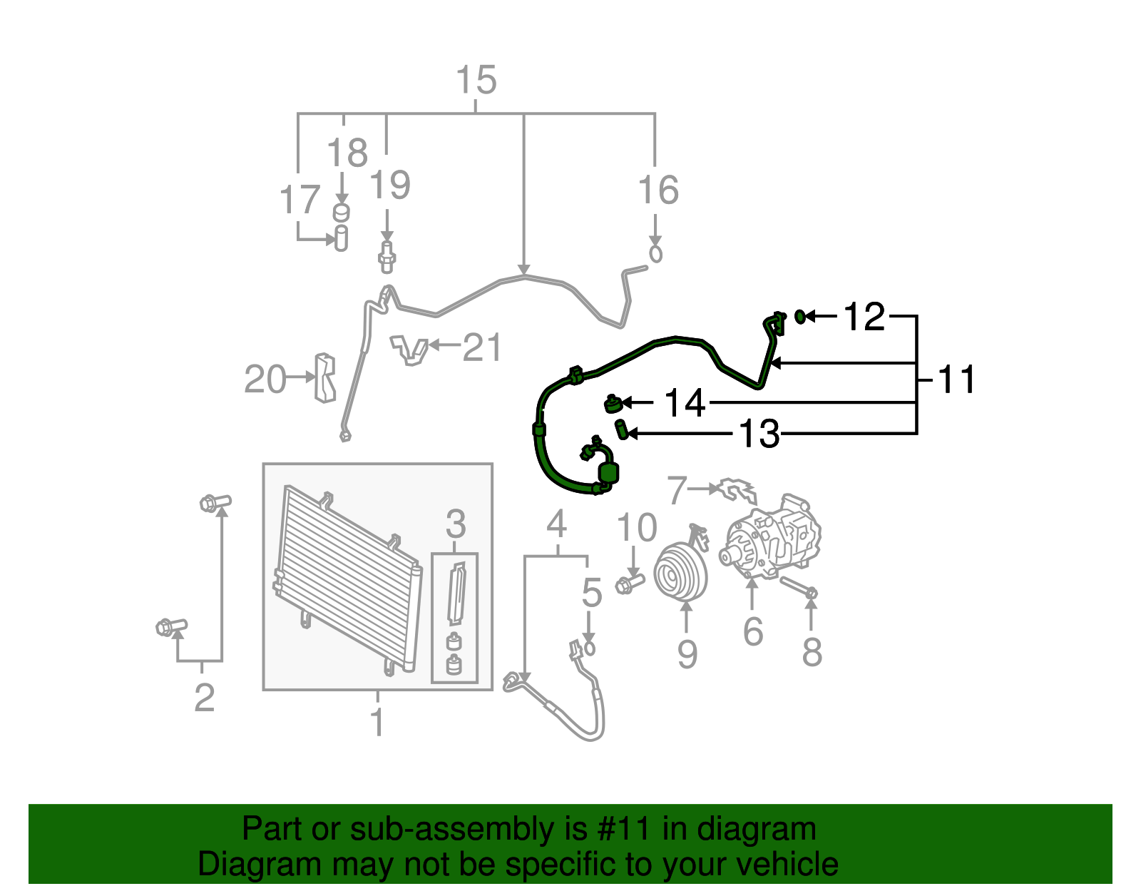 2009-2015 Toyota Venza Suction Hose 88704-0T010 | Toyota Parts Center