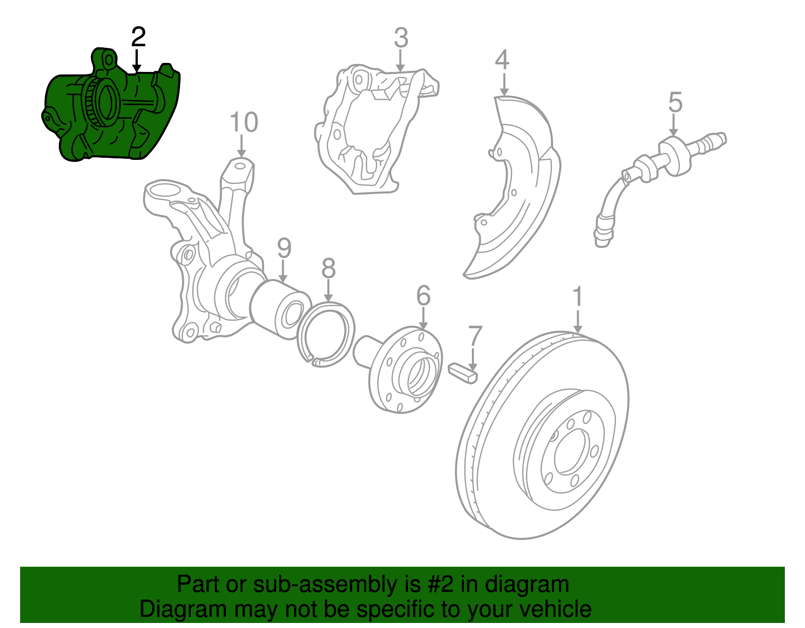 1993-2000 Volkswagen EuroVan Caliper 701-615-124-C | OEM Parts Online