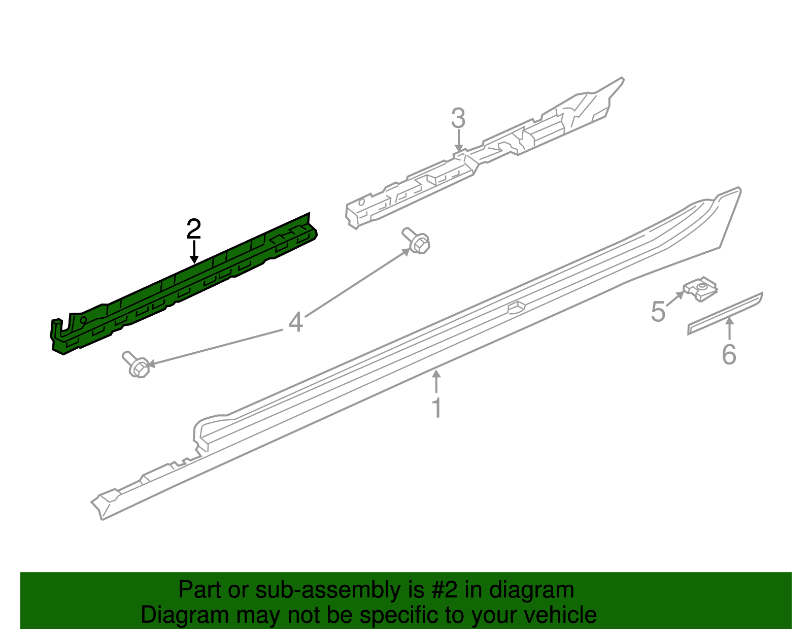 Genuine BMW 51-77-7-276-348 | Rocker Molding Support | FREE Shipping on ...