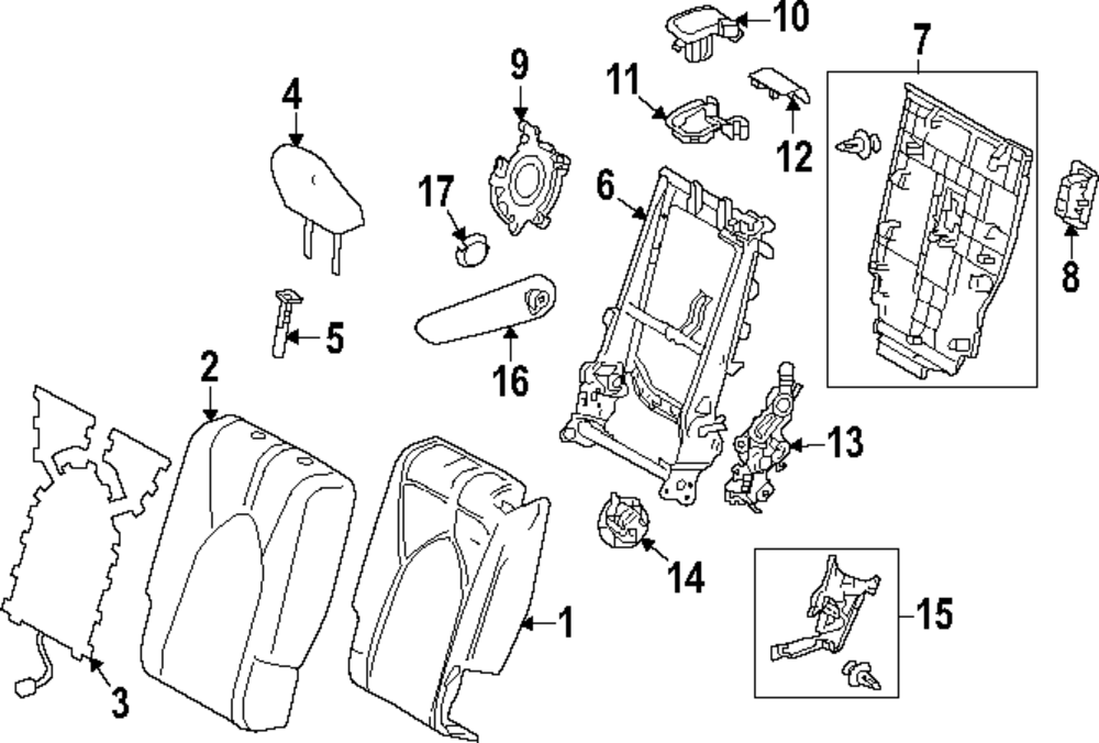 2024-2025 Toyota Grand Highlander Seat Back Frame 71018-0E290 | Toyota ...
