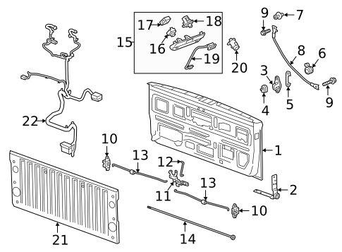 Tail Gate for 2022 Chevrolet Silverado 1500 LTD | GM Parts Warehouse