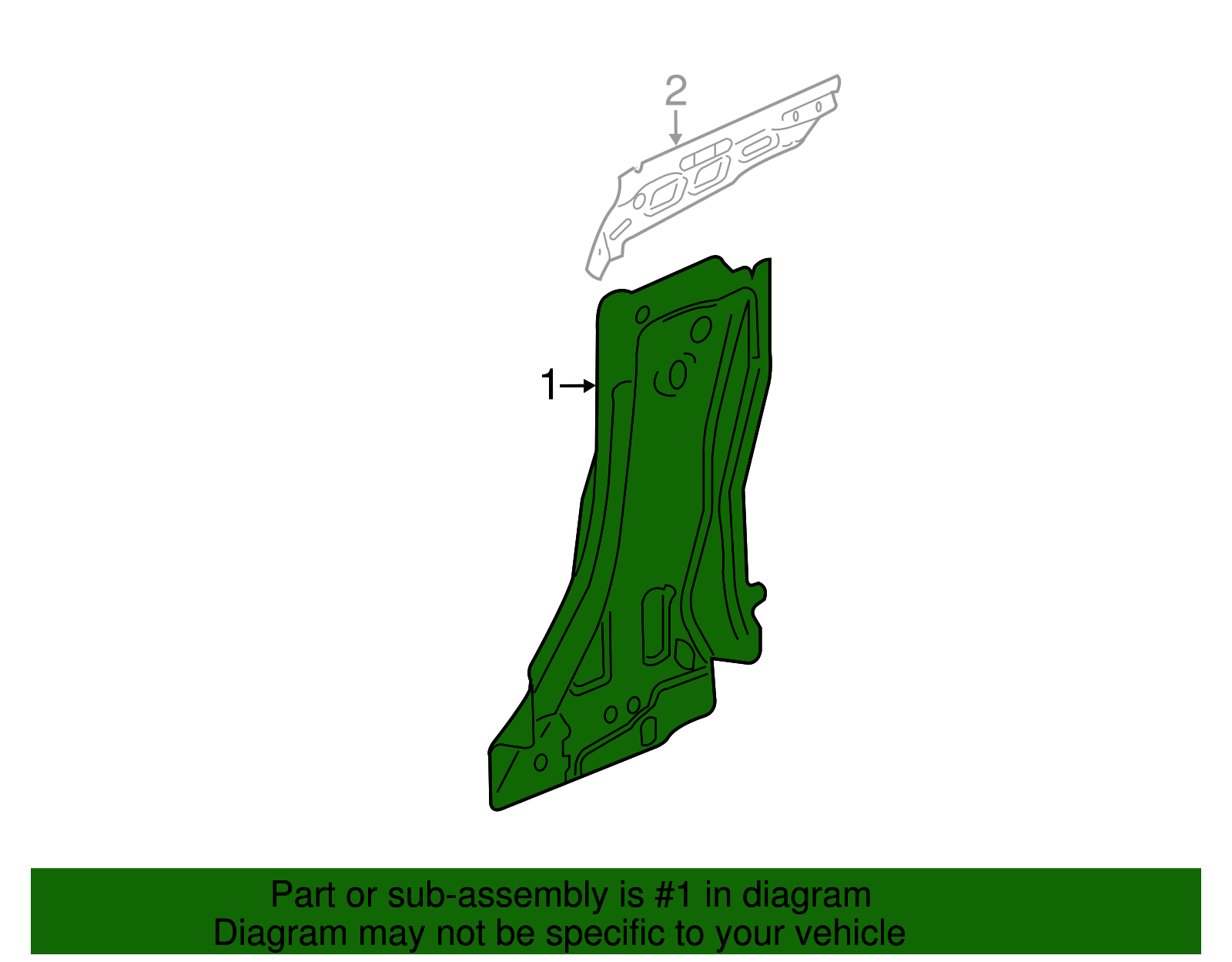 2016-2024 Chevrolet Camaro Driver Side Center Pillar Outer Panel ...