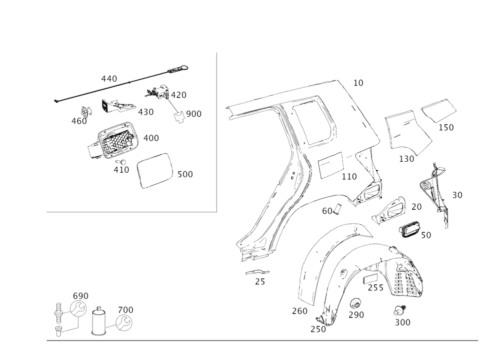 Genuine Paneling for 2010-2015 Mercedes-Benz | Part# 204-757-03-06 ...