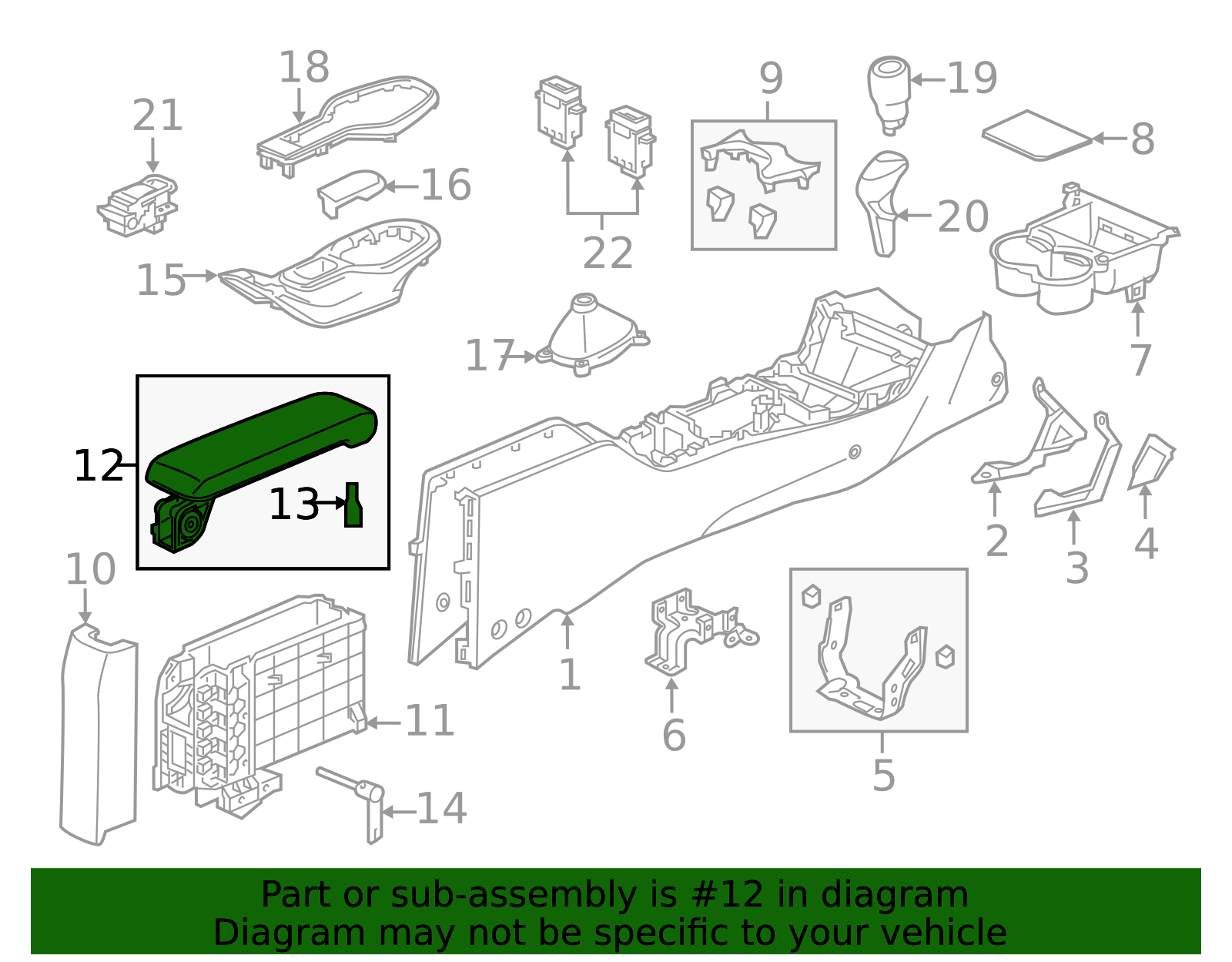 Honda 83470 Szt A01 Armrest Cover
