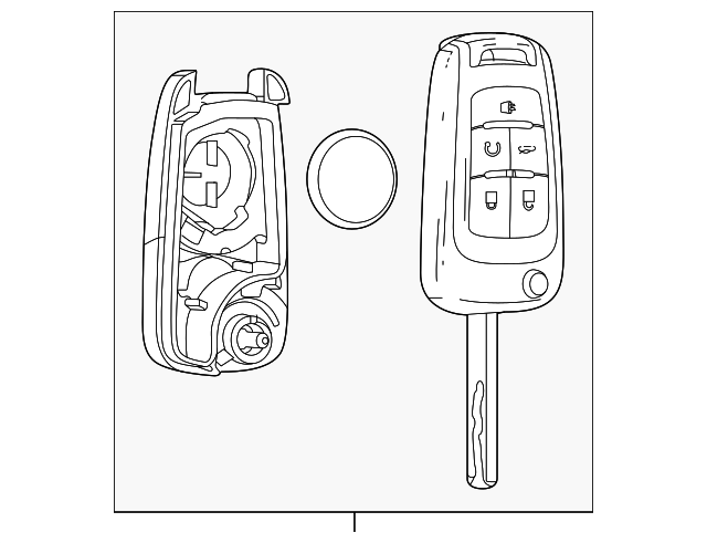 2014-2015 Chevrolet Volt Folding Door Lock and Ignition Lock Key ...