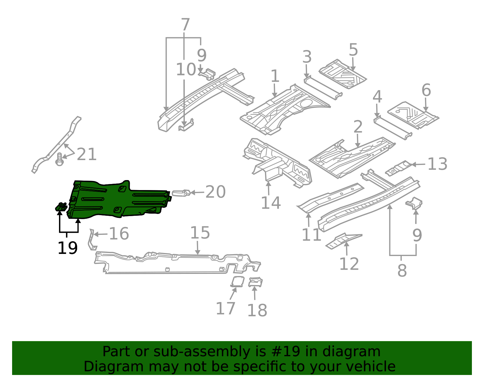Center Shield 7P6-825-231-C | VW Direct Auto Parts