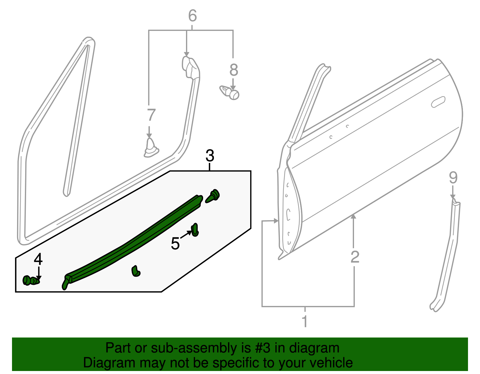 1990-2005 Mazda Miata Belt Weather-Strip NA01-58-810F | Mazda Parts Deals