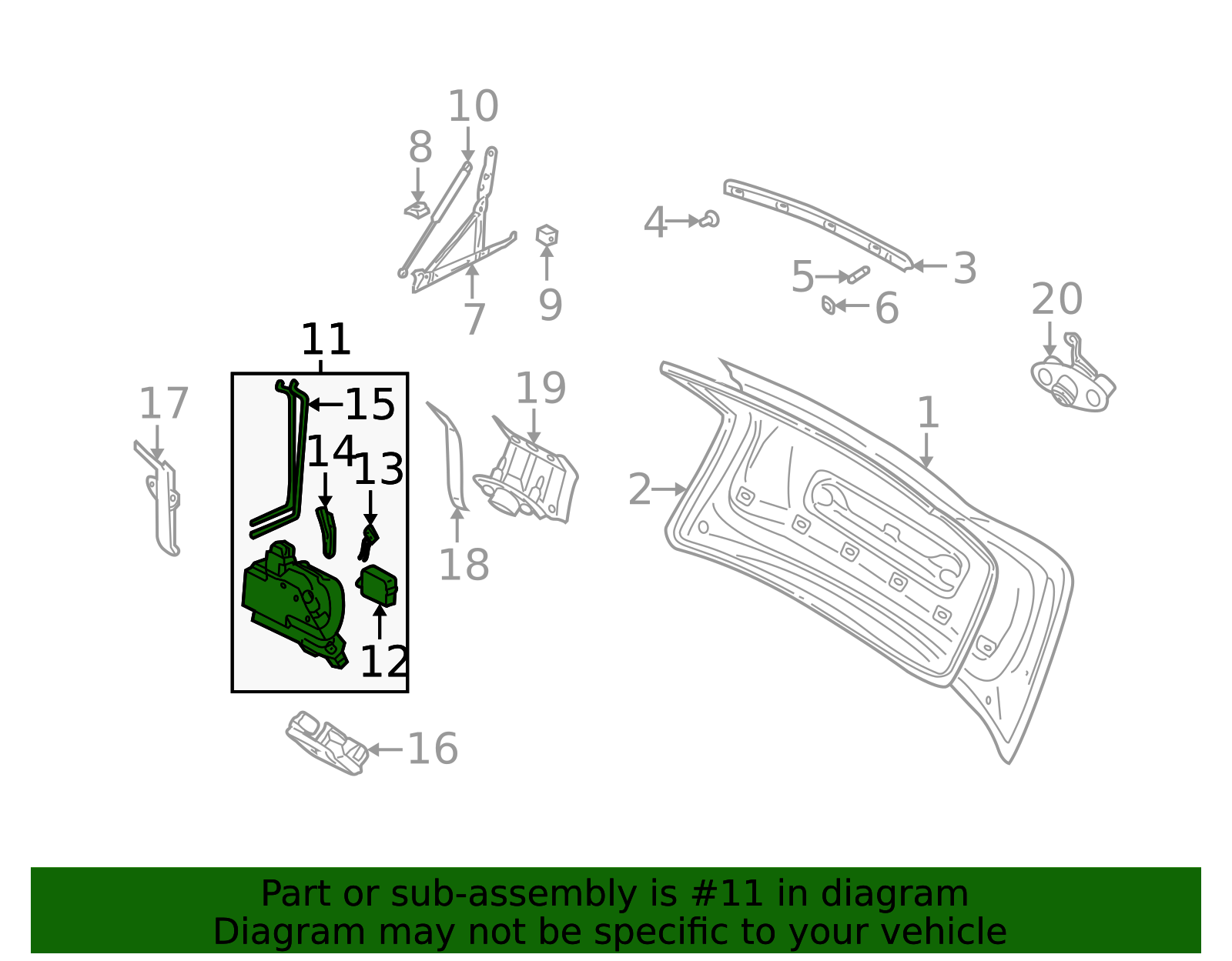 31253052 - High-Quality Deck Lid Latch for 2002-2009 Volvo | AutoNation ...
