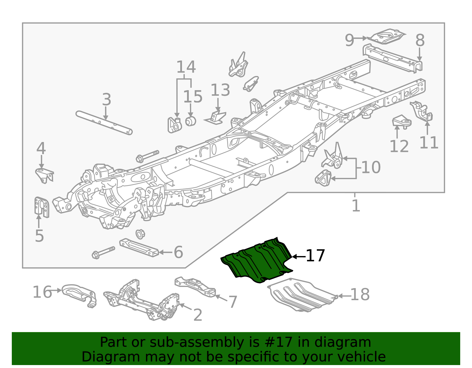 23269406 - Transfer Case Under Body Shield 2015-2017 GM | GM Parts Center