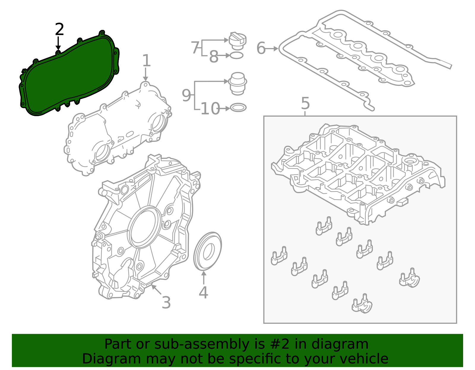 Genuine Engine Timing Cover Gasket for 2018-2024 Land Rover | Land ...