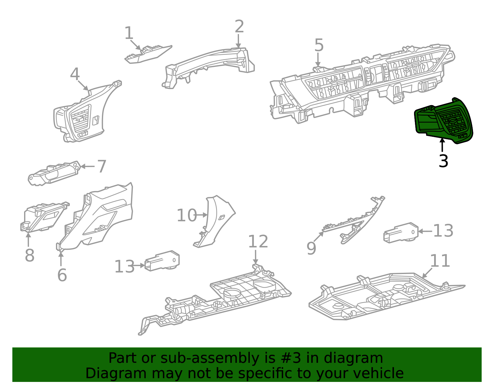 Dashboard Air Vent - Direct Airflow, OEM Style | AutoNation Parts