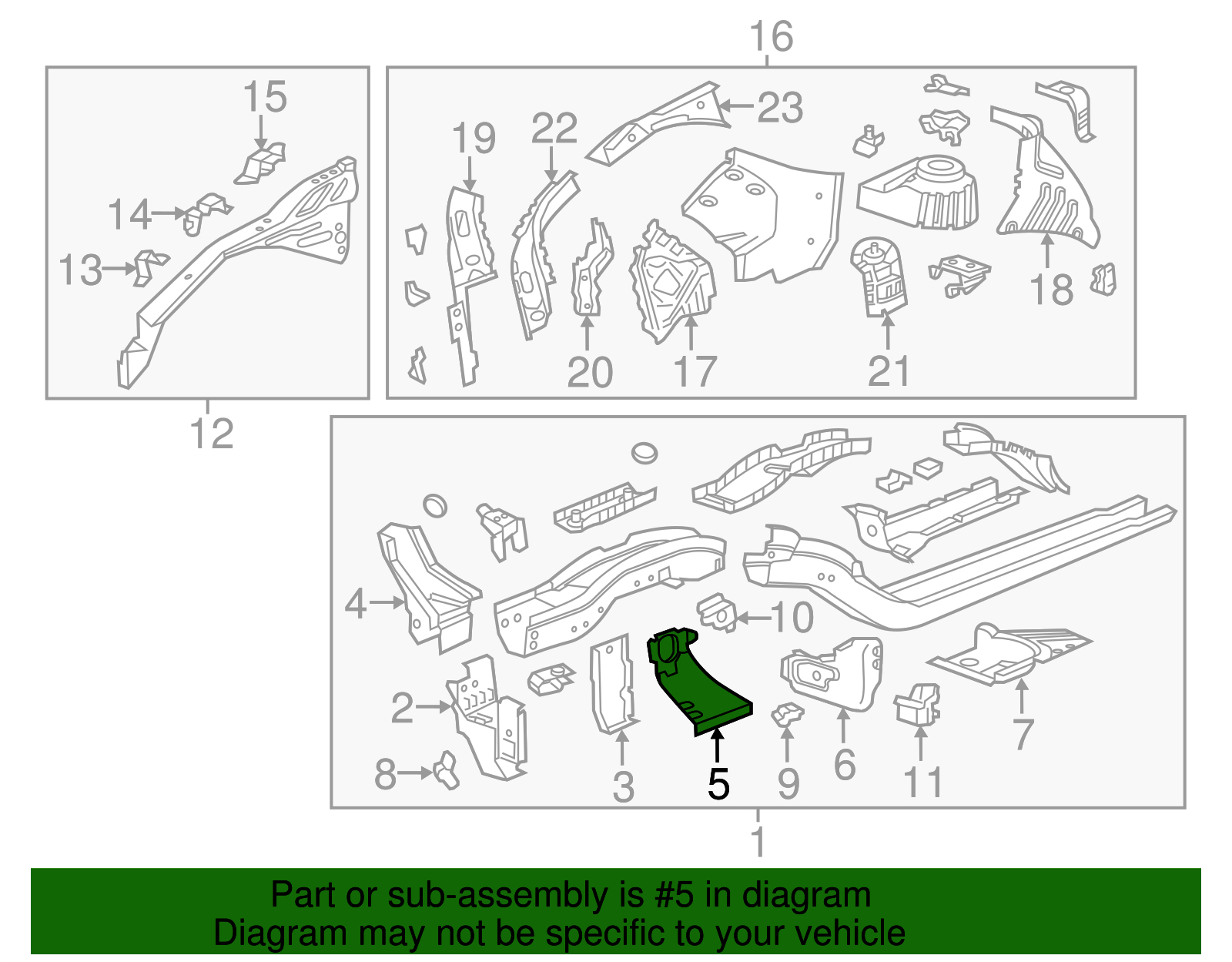23480364 - 2011-2015 Chevrolet Volt - Front End Sheet Metal Cross Panel ...