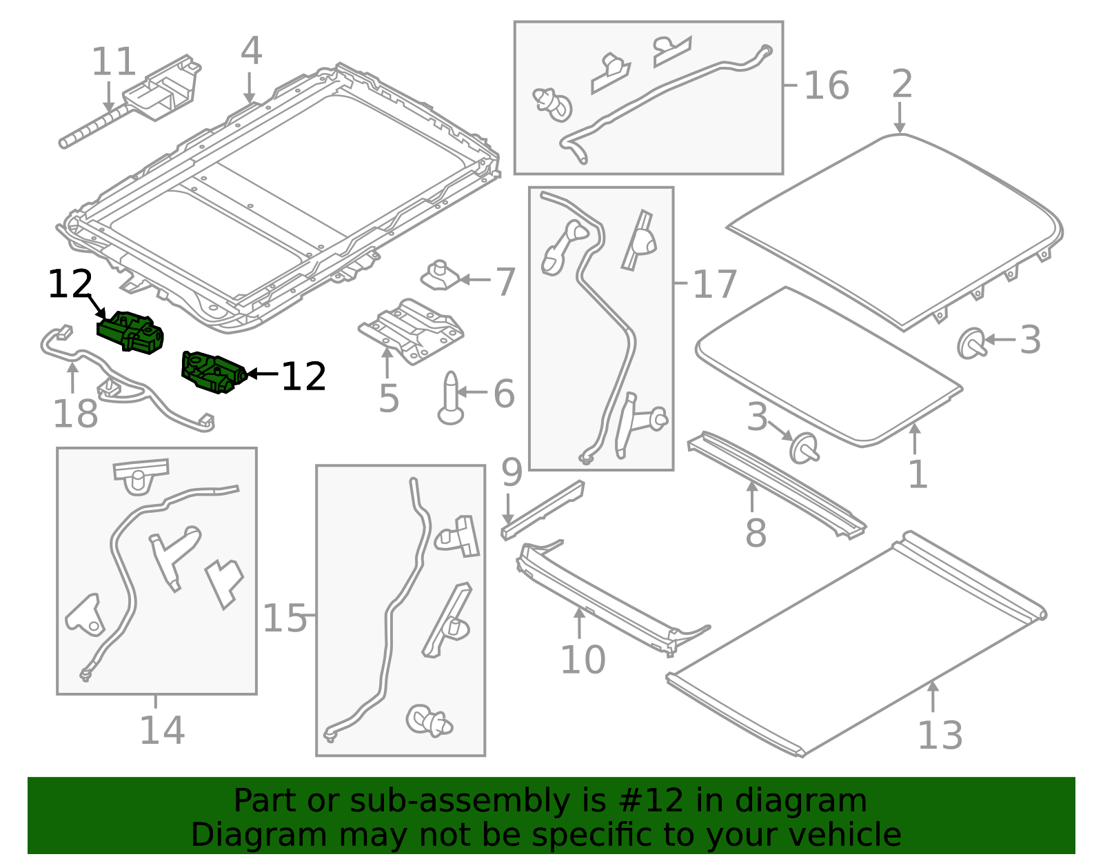 Sunroof Motor | BB5Z-15790-E | Walls' Ford Parts