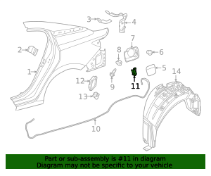 2020-2025 Nissan Sentra Lock 78827-6LB0A | Nissan Parts Central