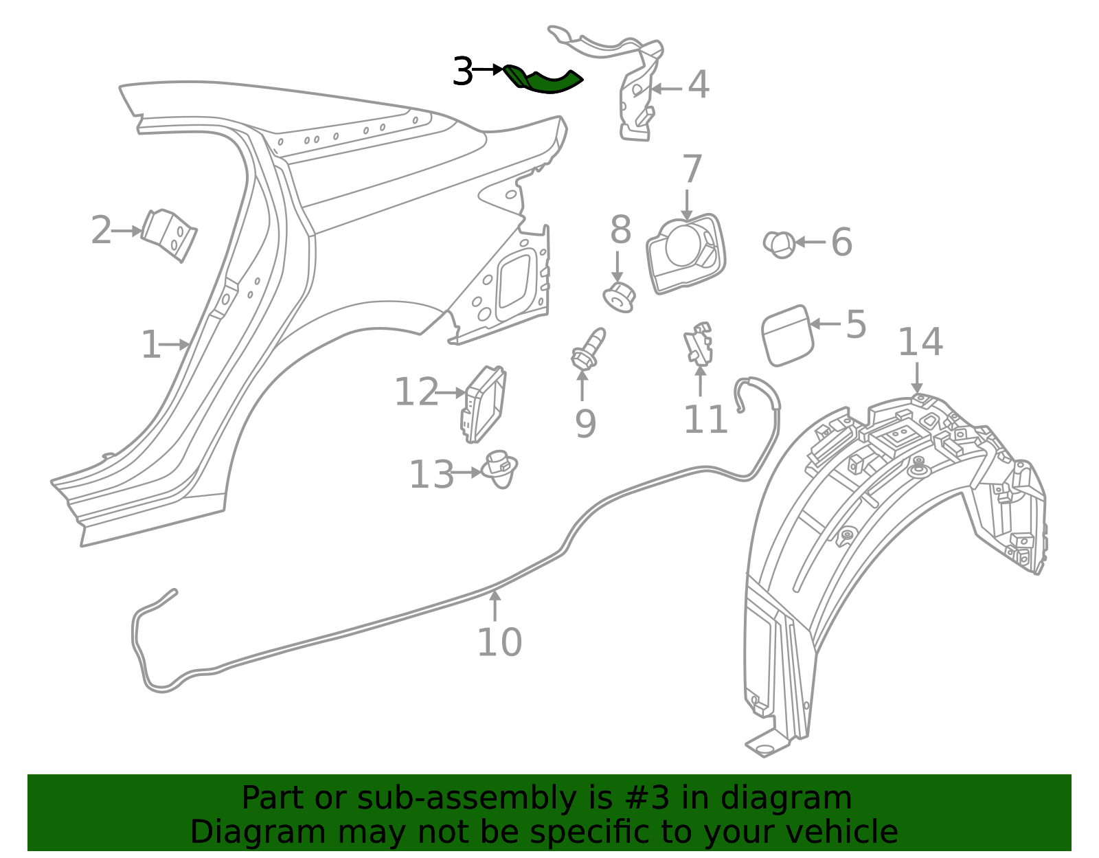 G8118-6LBMA - Quarter Panel Gutter Official Nissan Parts Store