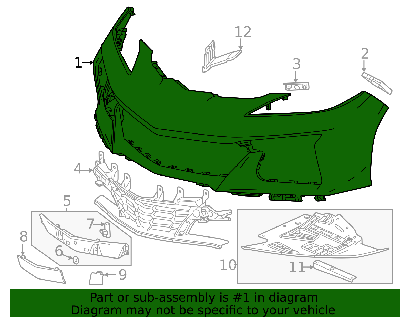 2023-2026 Chevrolet Corvette Bumper Cover 84986963 GM | GMPartsDirect.com