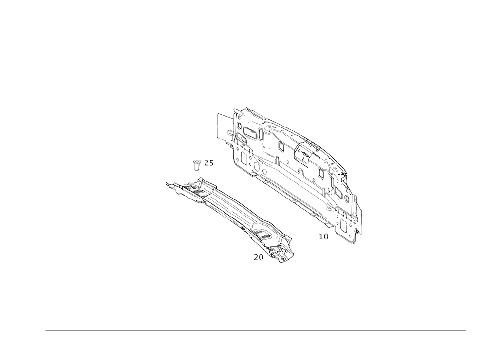 205-640-43-00 - Rear-End Center Section 2015-2023 Mercedes-Benz ...
