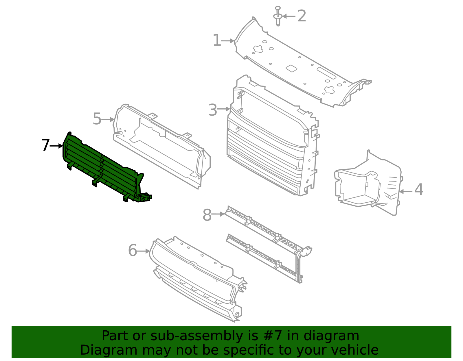 2020-2023 Land Rover Radiator Shutter Assembly LR129985 ...
