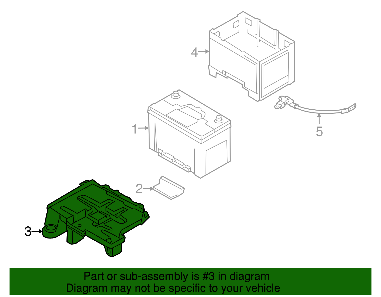 Hyundai - 37150-2S000 - Battery Tray - 2010-2015 Hyundai Tucson | OEM ...