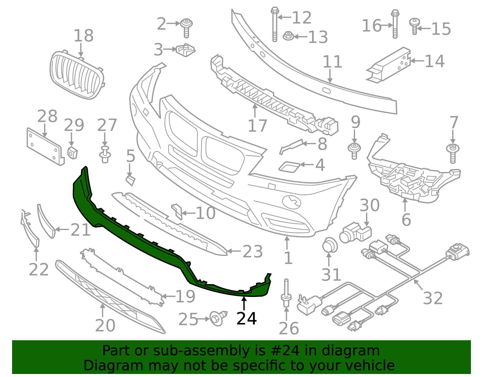 51117210445 - 2011-2014 BMW X3 Lower Cover (51-11-7-210-445) | BMW of ...