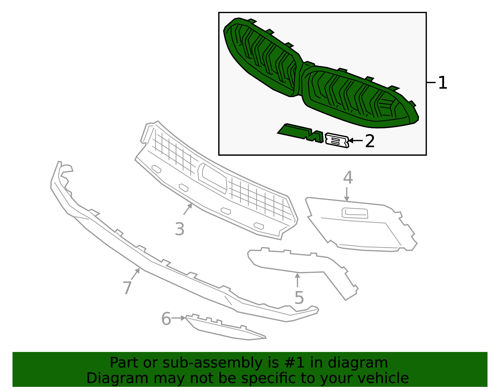 2020-2025 BMW Upper Grille 51-13-5-B3A-E24 | BMW Parts Online Hub