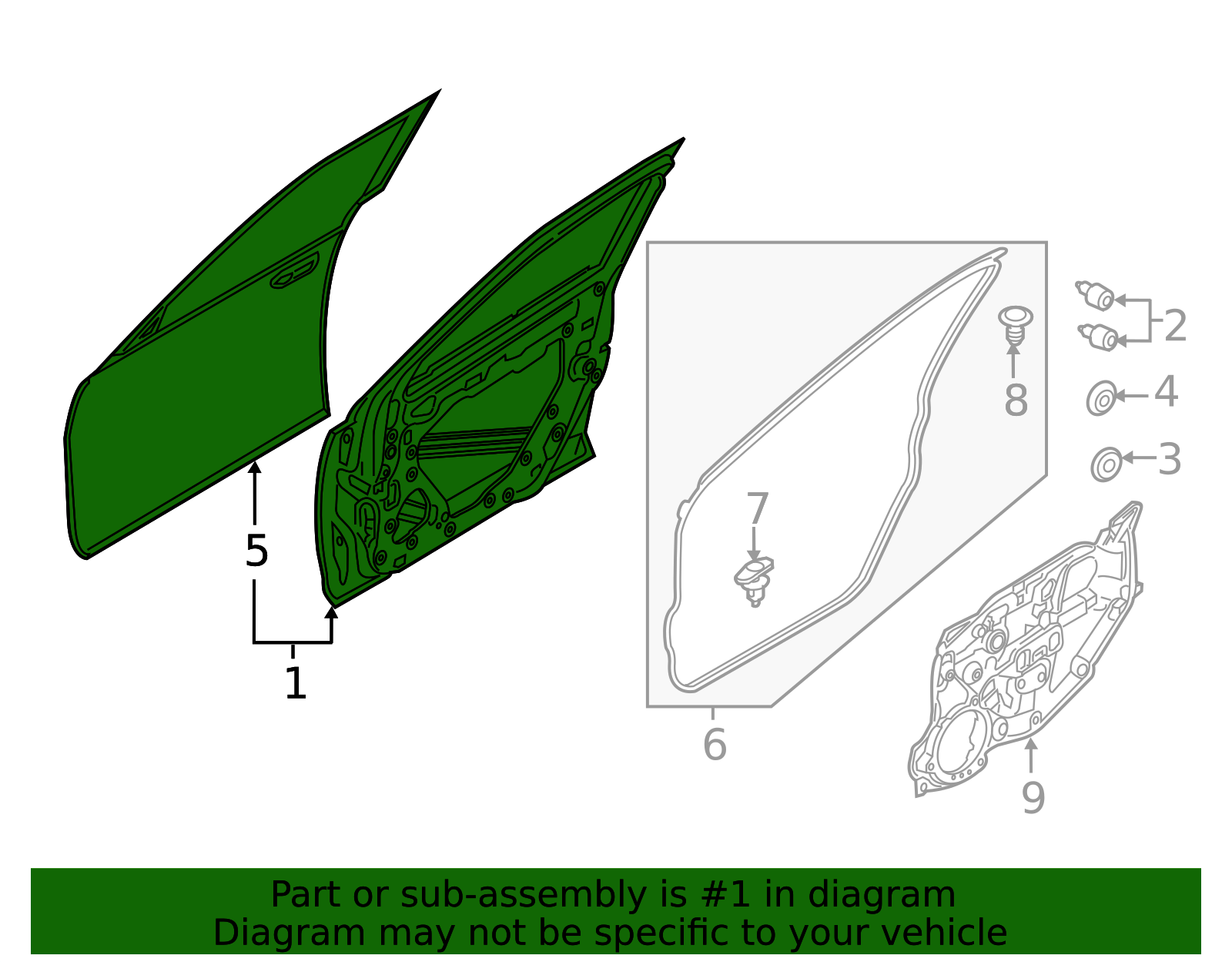 2016-2020 Toyota Door Shell 67002-WB002 | Toyota Parts Center