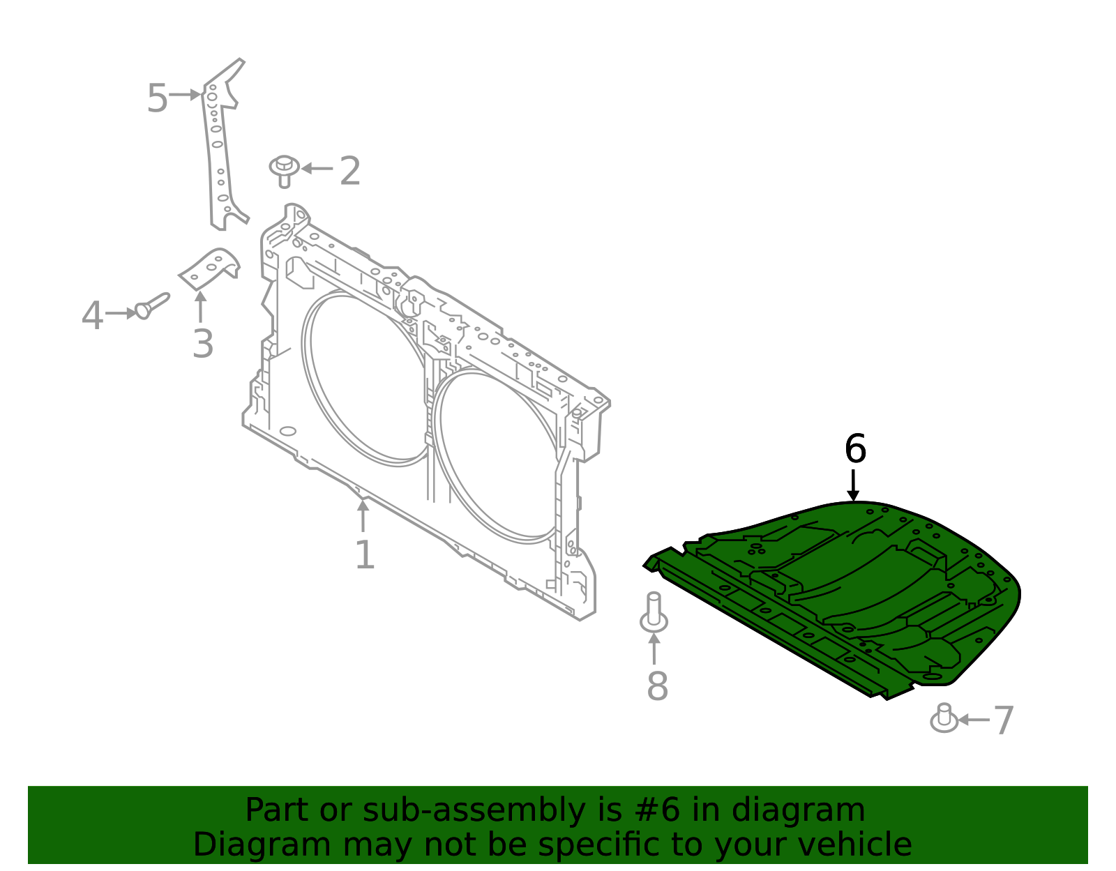 2019-2025 Nissan Altima Radiator Support Splash Shield 75892-6CA0A | My ...