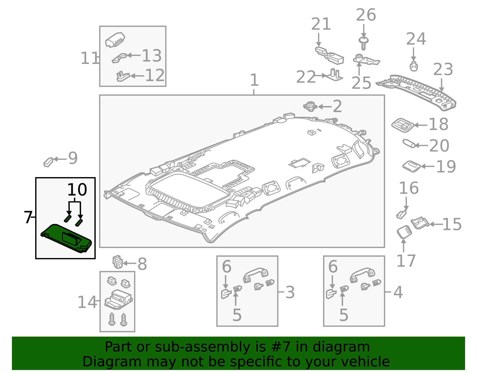 2018-2024 Honda Odyssey 2018-2024 Honda Odyssey - Sun-Visor Assembly L ...