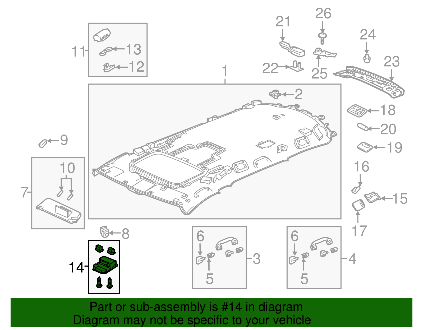 83250-THR-A01ZB - Map Lamp Assembly 2018-2024 Honda Odyssey | Honda ...
