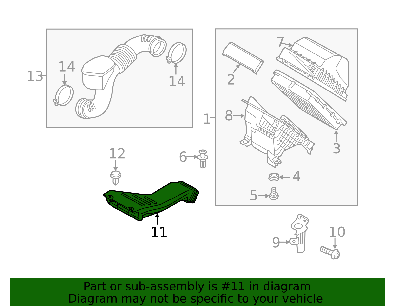 Genuine Air Inlet for 2019-2020 Hyundai Santa Fe | Part# 28210-S2100 ...