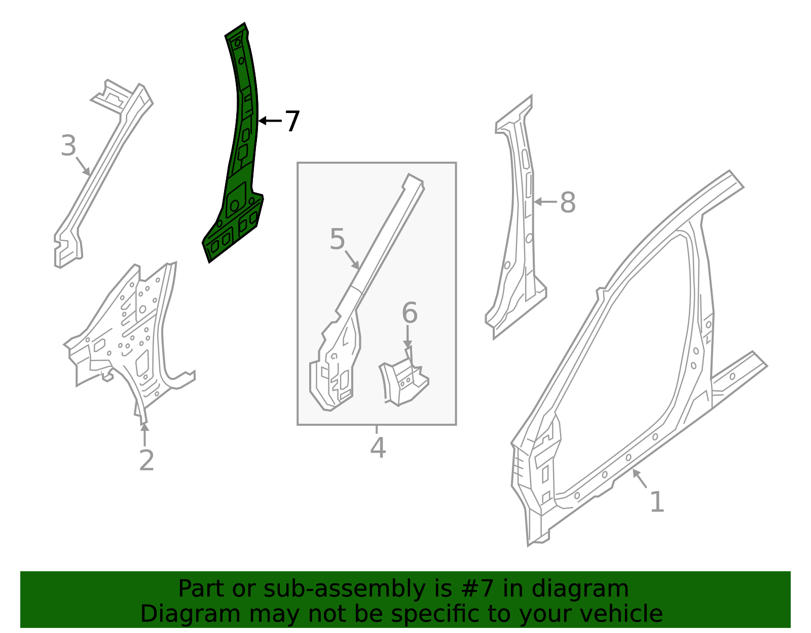 2013-2019 Nissan Sentra Inner Center Pillar G6531-9ANMA | TascaParts.com