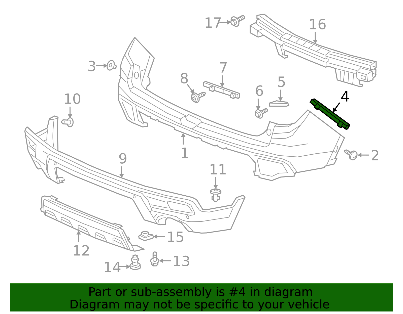 71593-TGS-A01 - Spacer R Rear Bumper Side - 2019 2020 Honda Passport ...