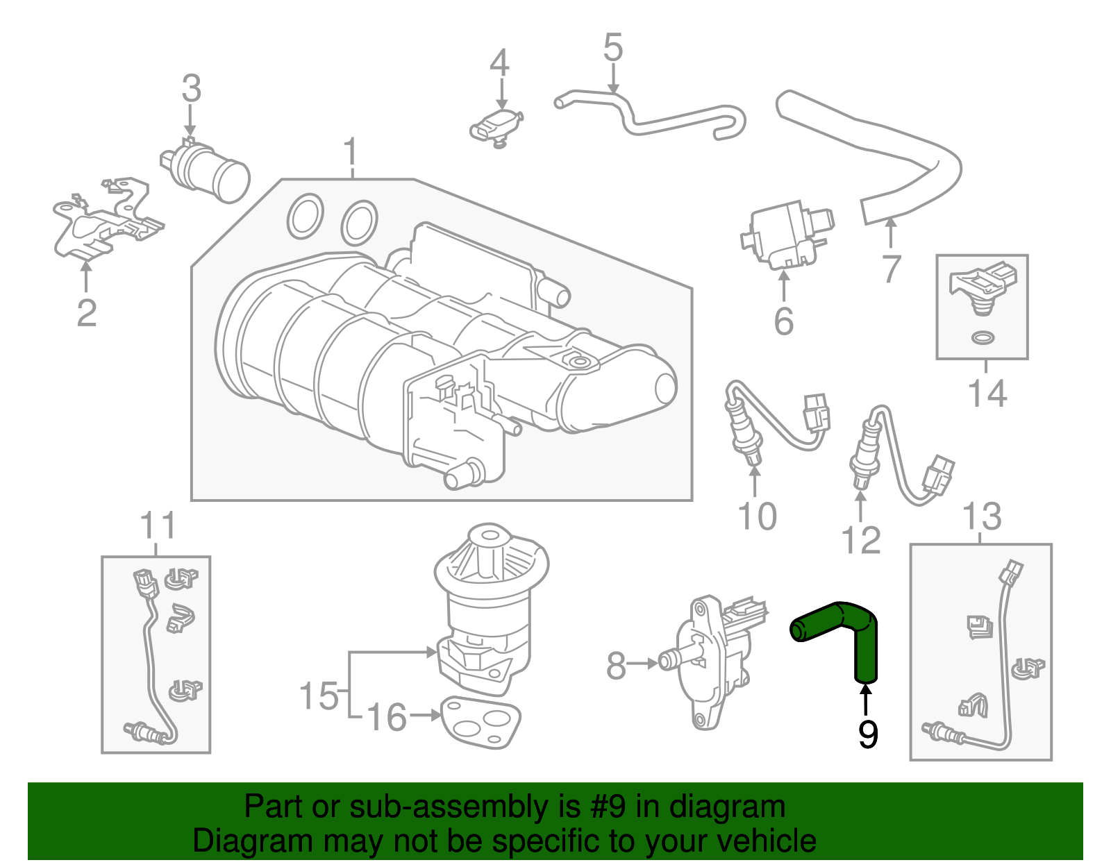 36176-5G0-A00 - Outlet Tube 2013-2017 Honda Accord | Honda Parts Online