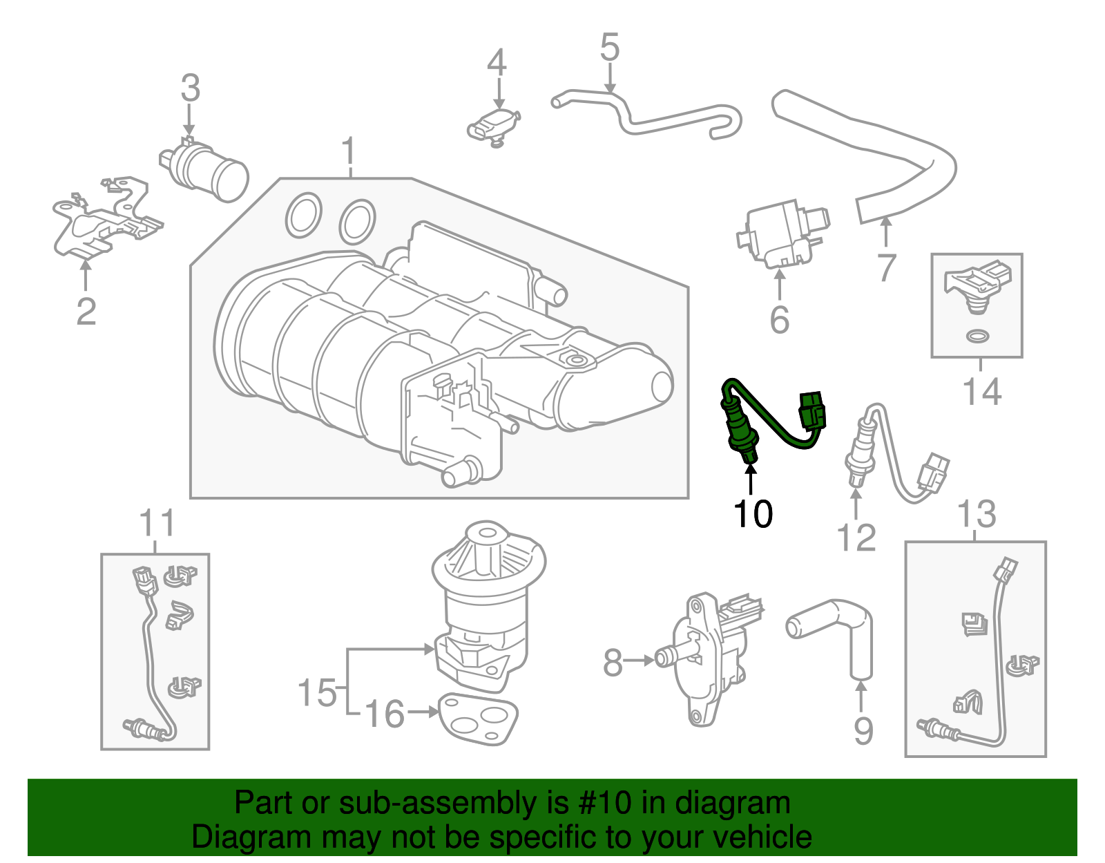 2013-2017 Honda Accord Oxygen Sensor 36531-5G1-A01 | OEM Parts Online