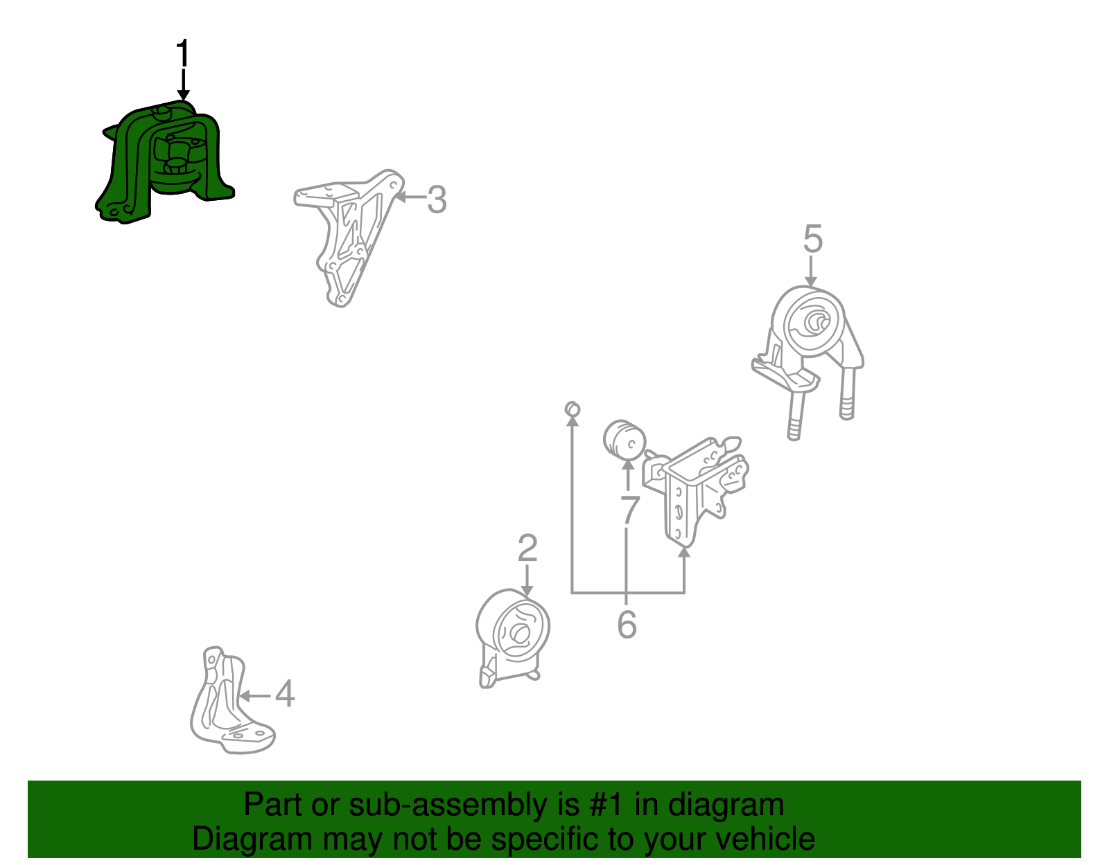12305-21020 - Side Mount - 2000-2003 Toyota Echo | OEM Genuine Toyota Parts