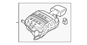 2019-2020 Hyundai Santa Fe Rear Muffler Exhaust Resonator 2.4L ...