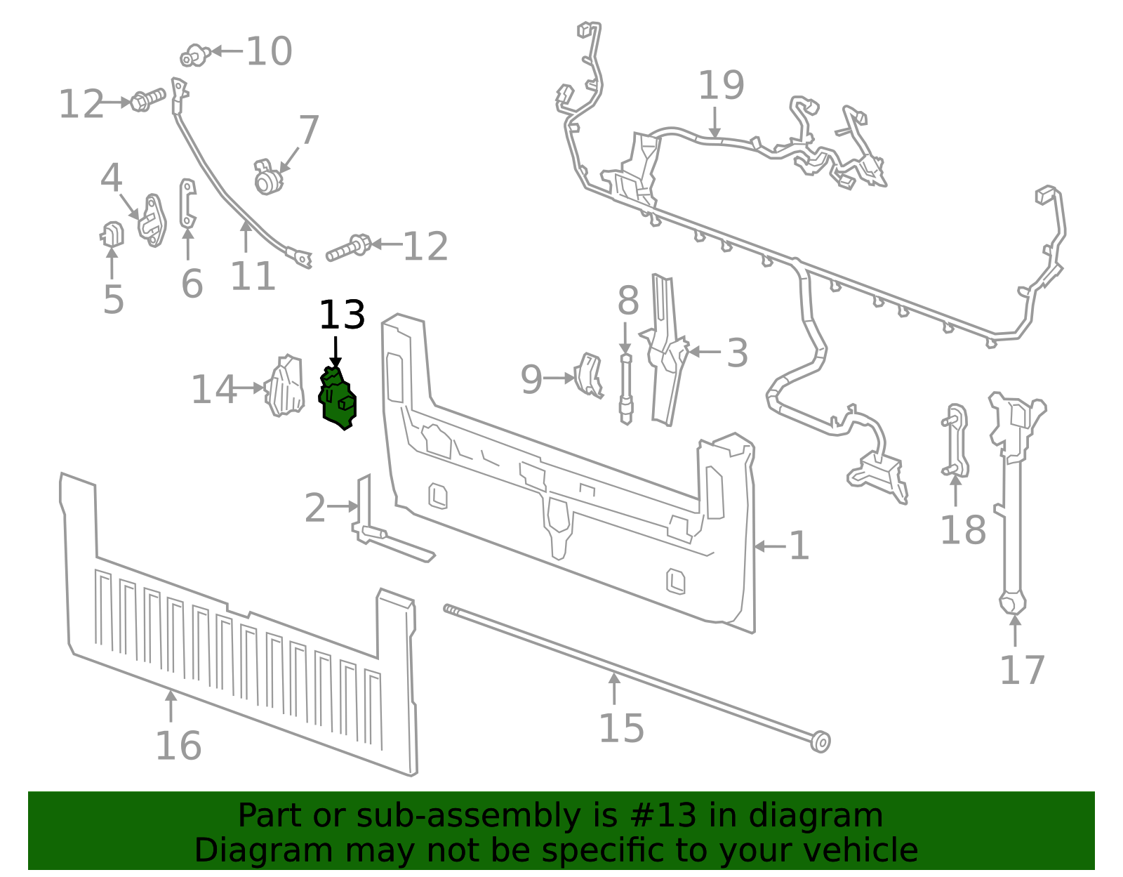 2020-2025 GM Tailgate Latch 84903233 | Capital Chevy Parts