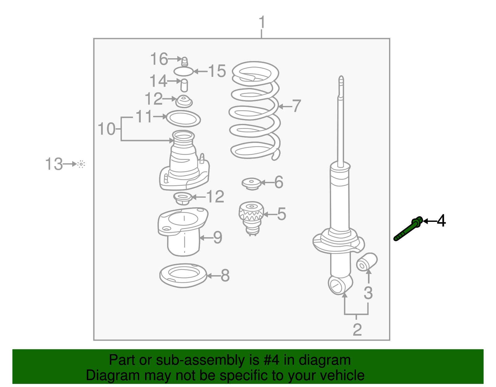 OEM 2002-2006 Honda Strut Bolt 90181-S7A-000 | Honda Automotive Parts
