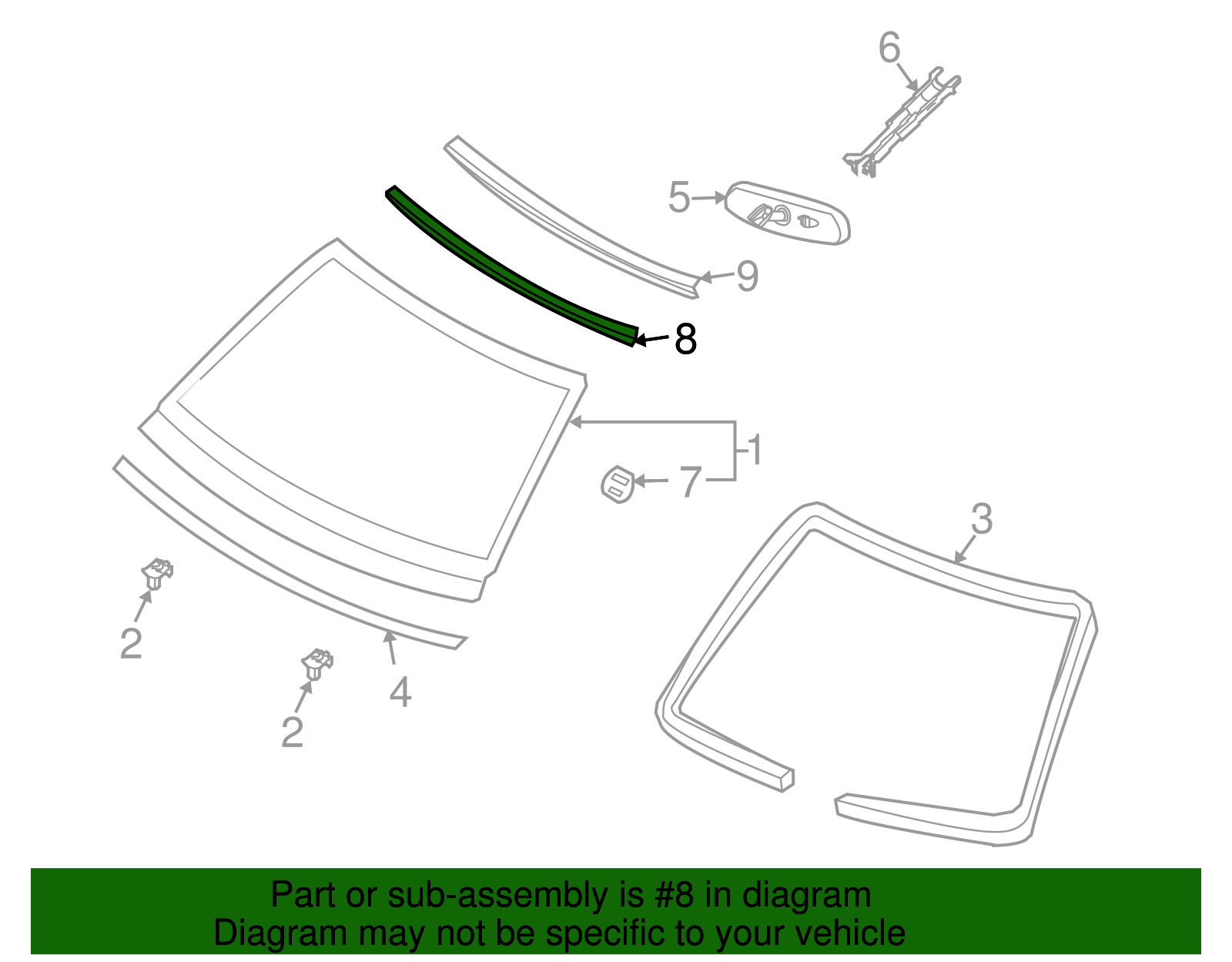 2003-2009 Nissan 350Z Upper Molding 72752-CD000 | Bill Kay Nissan Parts