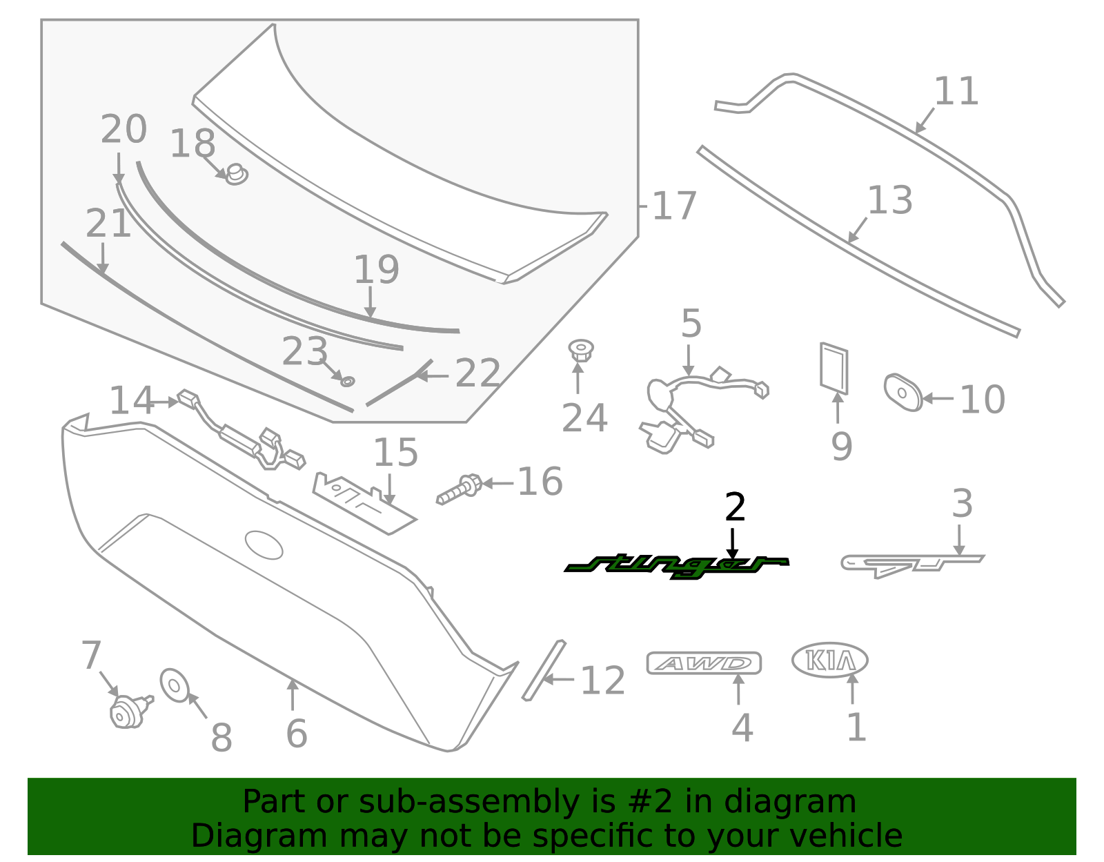 86312-J5100 - Nameplate 2018-2020 Kia Stinger | Kia.Parts Store