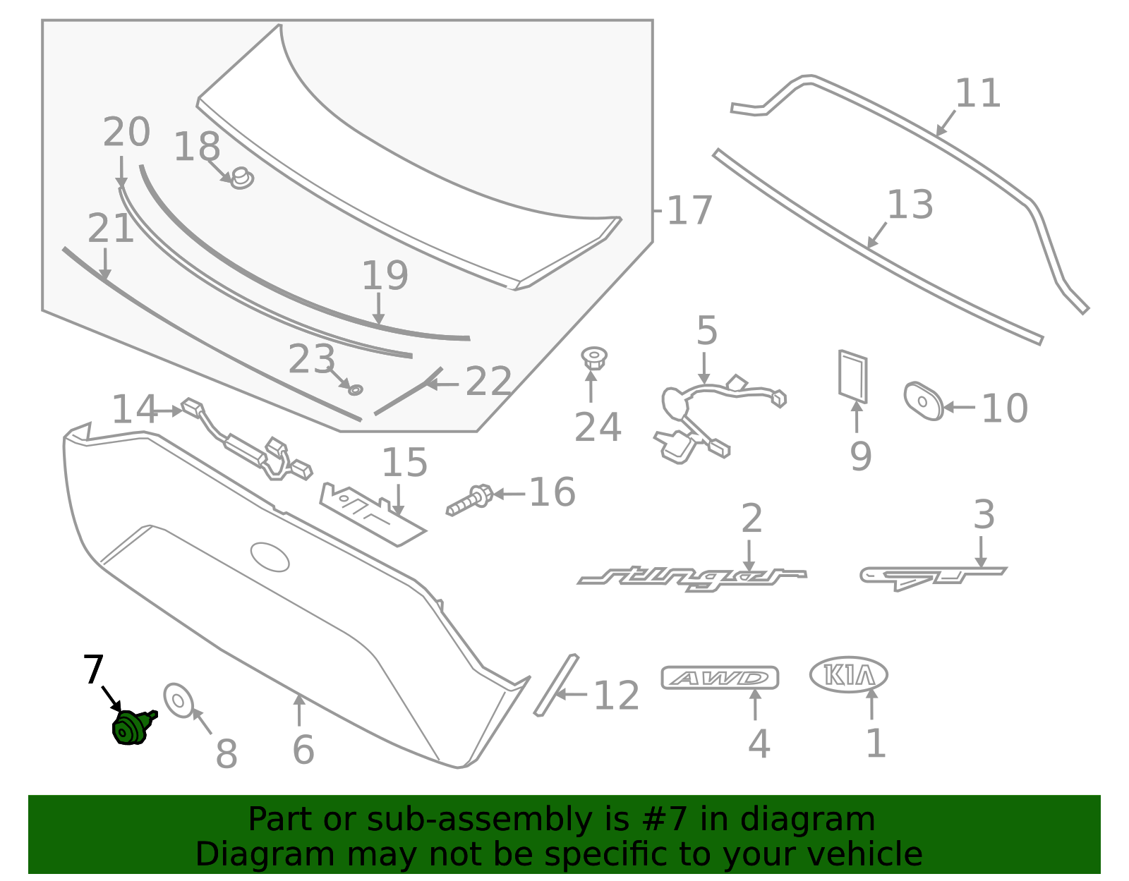92552-36000 - Molding Assembly Retainer Clip Kia.Parts Store