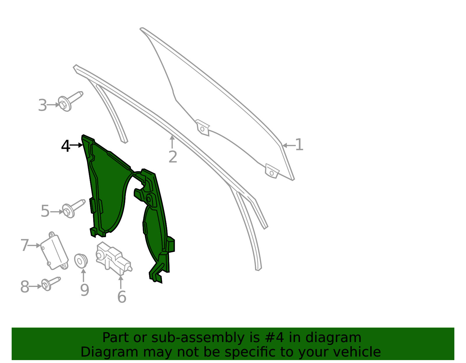 2015-2024 Ford Edge Window Regulator FT4Z-5823208-H | Ford OEM Parts Outlet