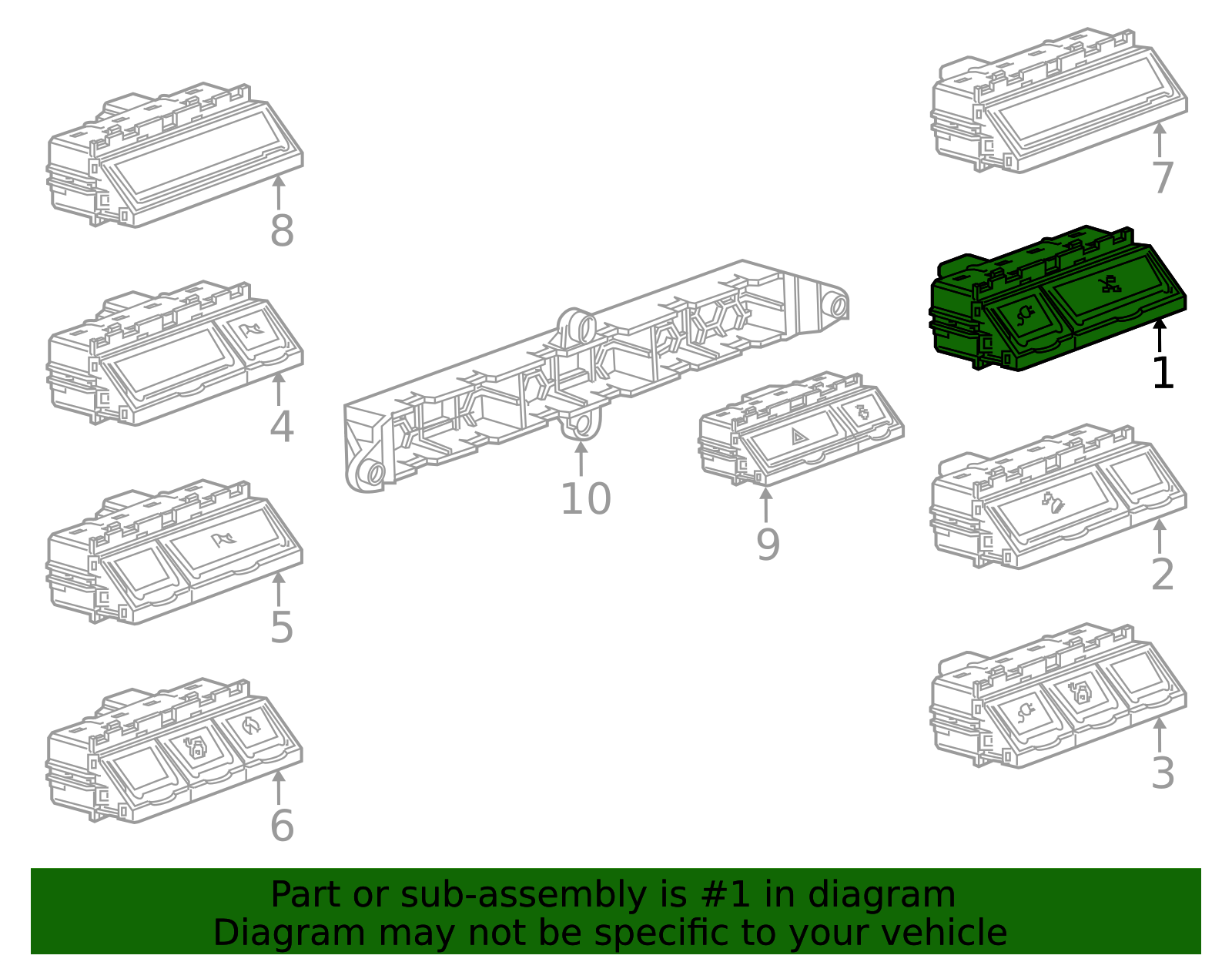 2023-2024 GMC Sierra 1500 Multi Switch 84747735 | Capital Chevy Parts