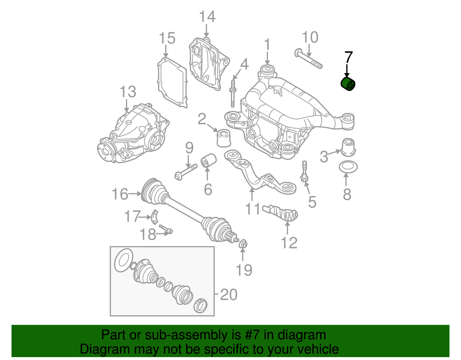 33176751808 - 1999-2008 BMW Suspension Cross-Member Insulator (33-17-6 ...