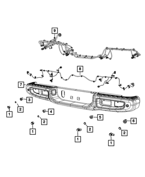 68597777AA - Rear Bumper Wiring The Official Mopar eStore
