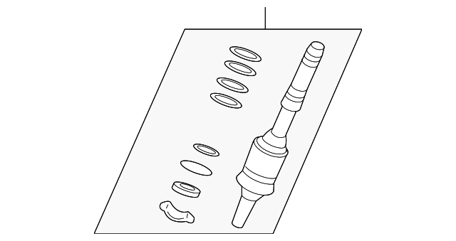 53641-SNA-A01 - Rack And Pinion Steering Pinion Shaft 2006 Honda Civic ...